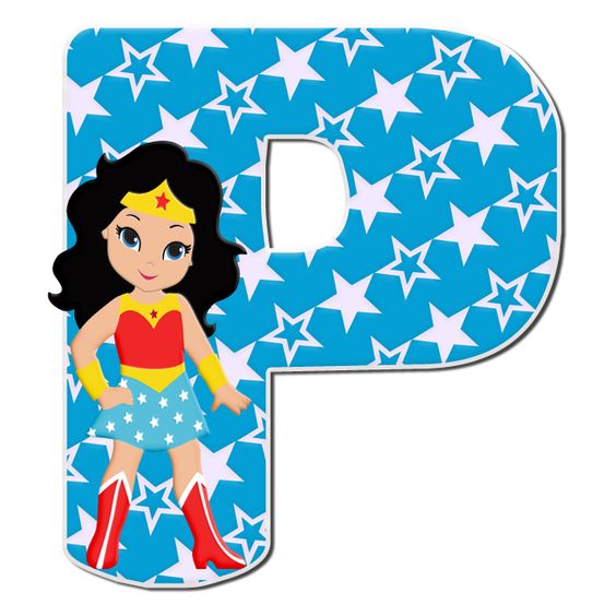 Wonder Woman Letter. Letras de la Mujer Maravilla. - Oh my Alfabetos!
