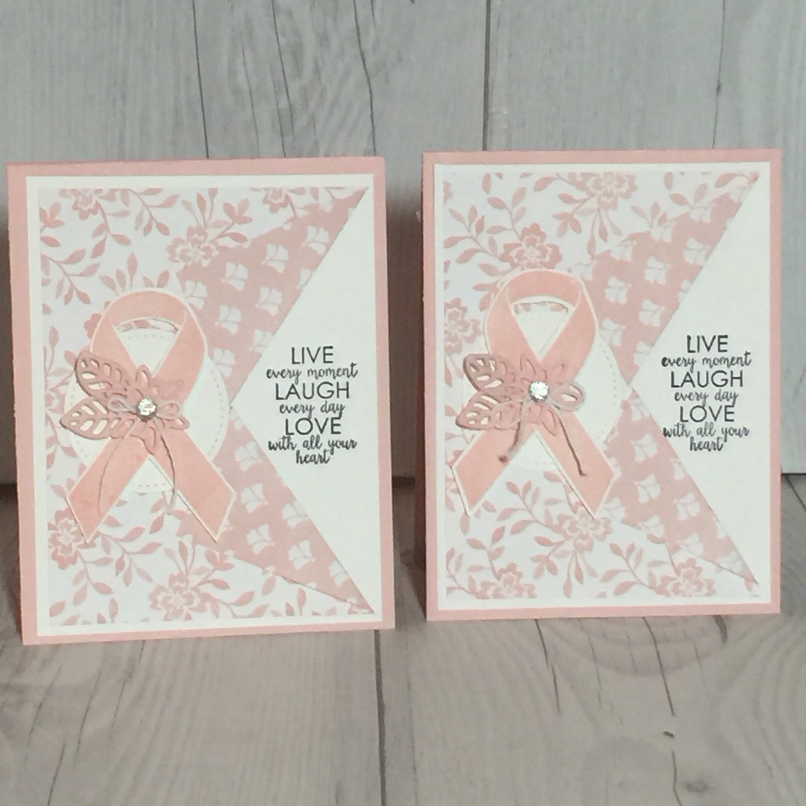 Powder Pink Ribbon of Courage stamp set | Stamped Sophisticates