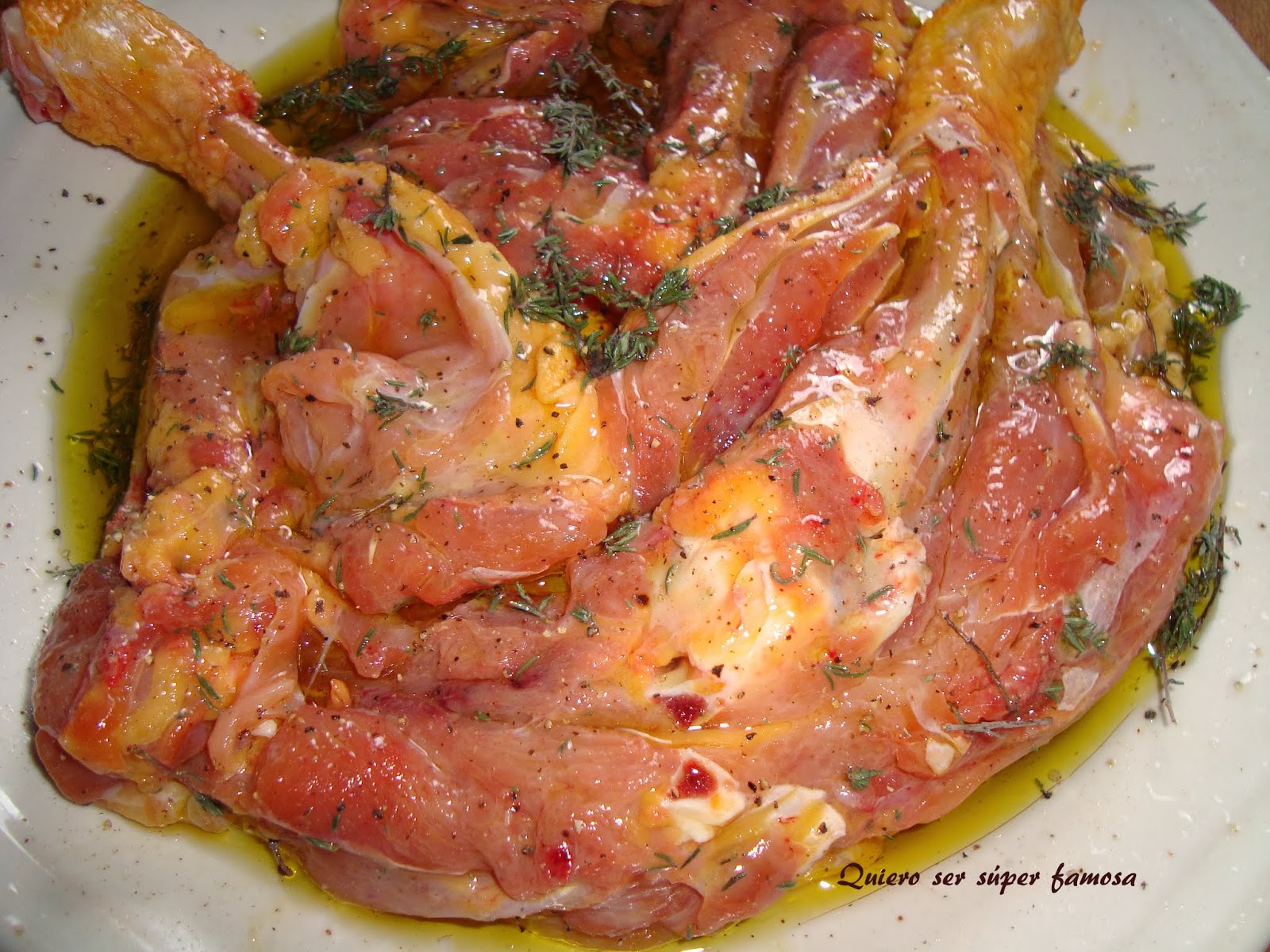 QUIERO SER SÚPER FAMOSA: Pollo marinado a la brasa