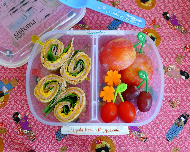 Happy Little Bento: Ham and Cheese Pinwheels Bento