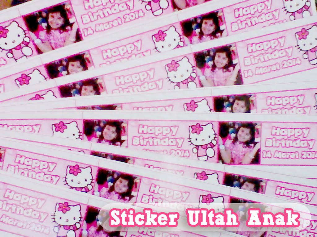 STICKER FOTO ULANG TAHUN ANAK UNTUK TEMPELAN SOUVENIR ~ Cetak Foto Kanvas