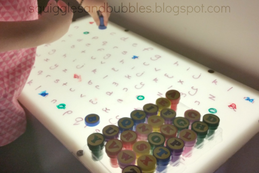 Squiggles and Bubbles: Stamps on the Light Table {Learning with ...