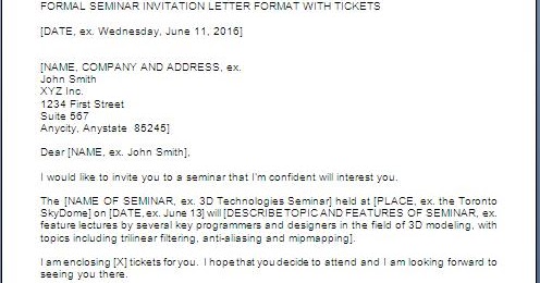 Seminar Invitation Letter in Doc