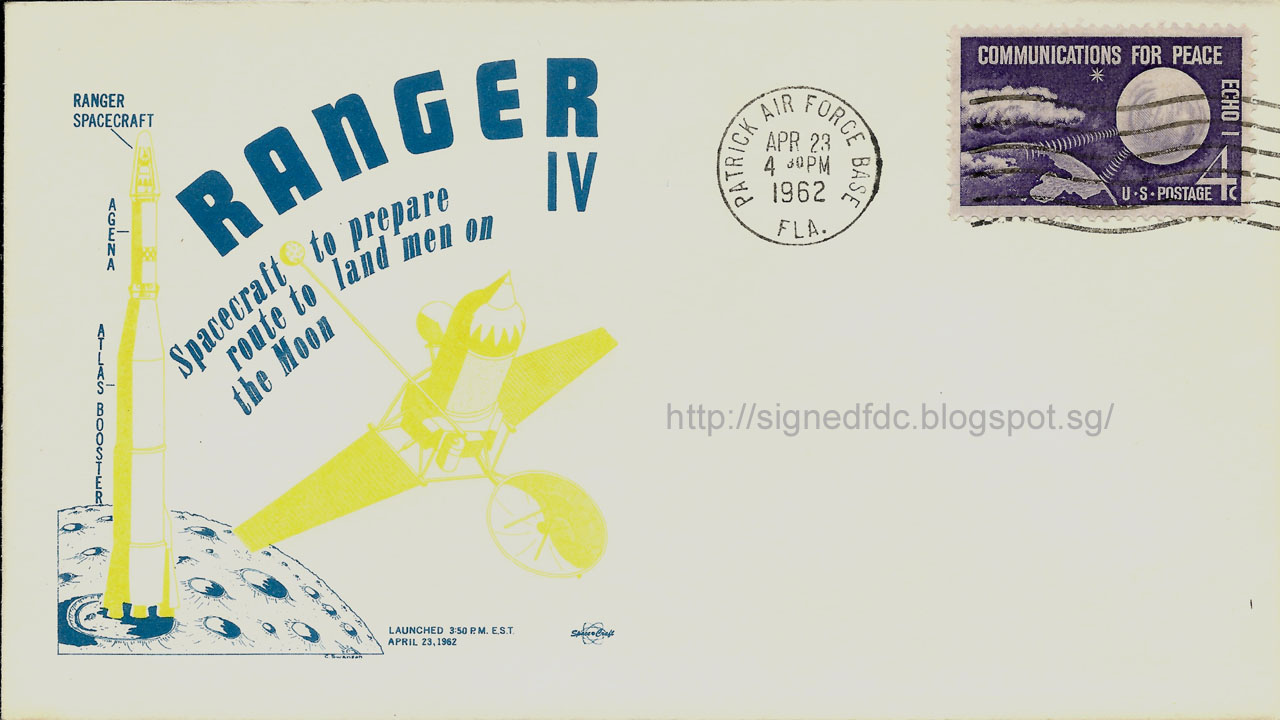 Signed Covers: USA 1964 Ranger 7