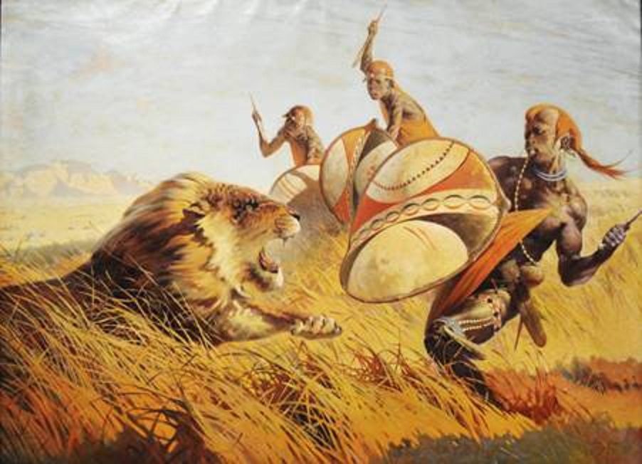 Cap'n's Comics: Lion Hunt by Frank Frazetta