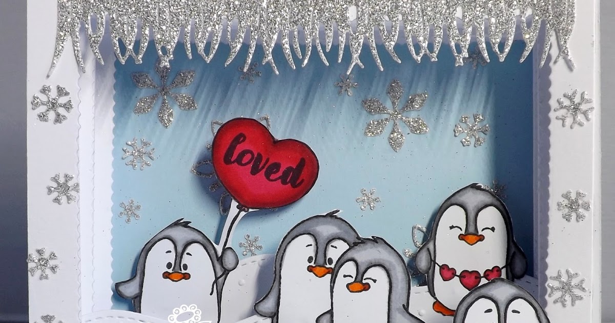 Gerda Steiner Designs, LLC: Penguin Shadow Box.