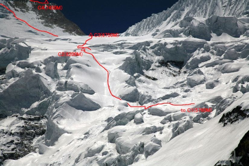 Follow the climb ...: Manaslu Route Description