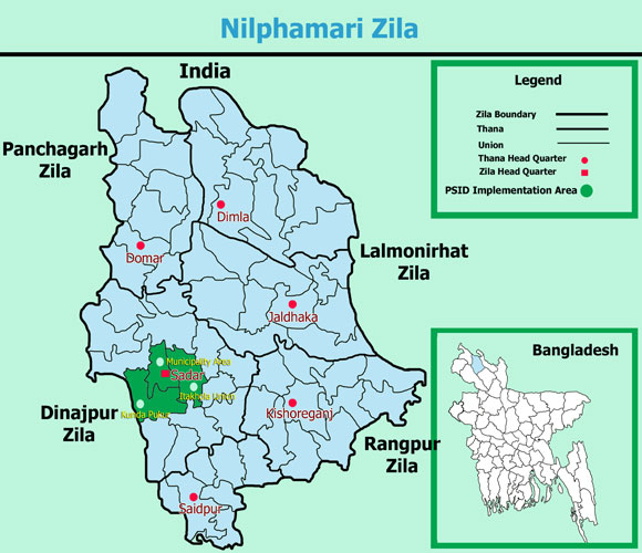 Nilphamari District: Nilphamari District Map