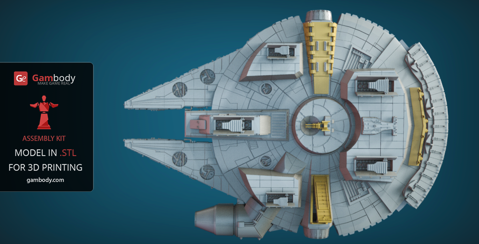 Star Wars - Millennium Falcon Boarding Ramp, Gun 3D Printable Exterior ...