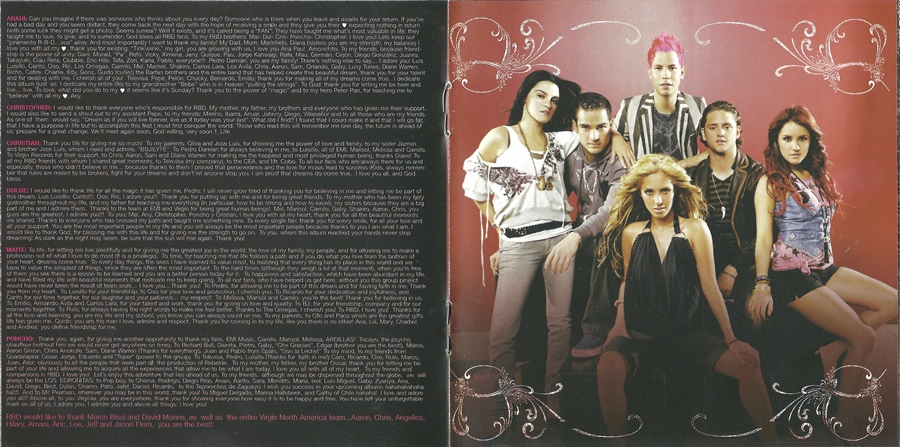 Encarte: RBD - Rebels - Encartes Pop