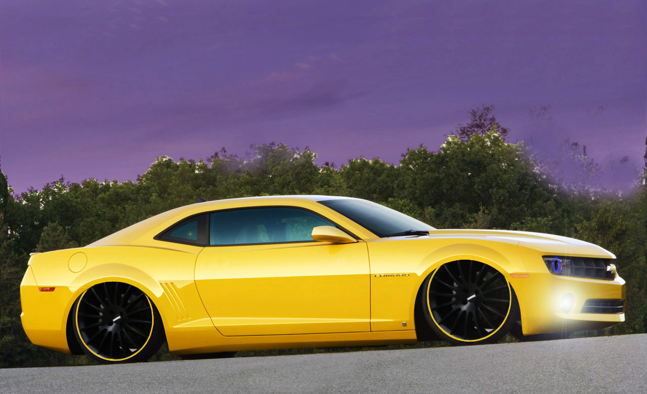 Photoshop Web Caars!: CAMARO AMARELO RODAS 22"