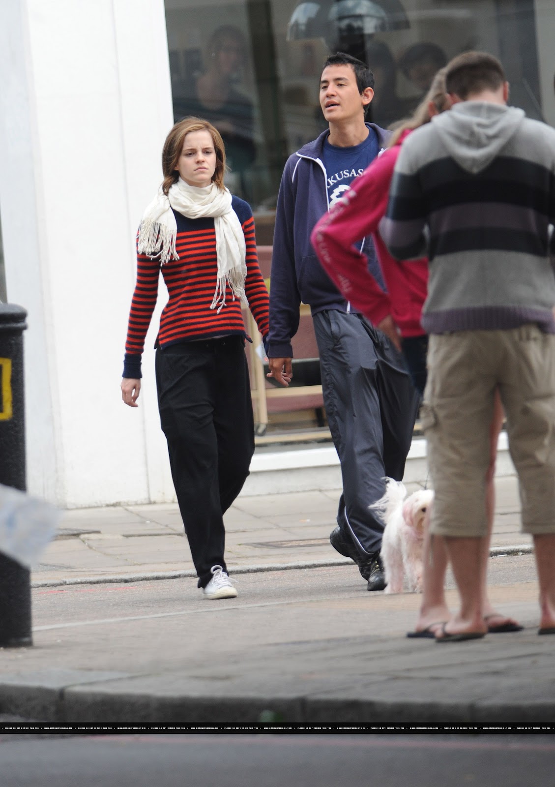 Emma Watson: Emma Watson with friends and her boyfriend out and about ...
