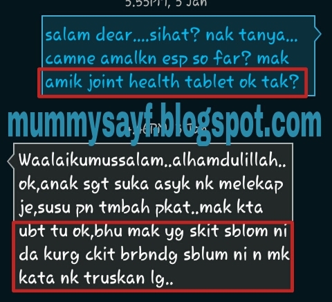 MummySayf : TESTIMONI ADVANCED JOINT HEALTH TABLET