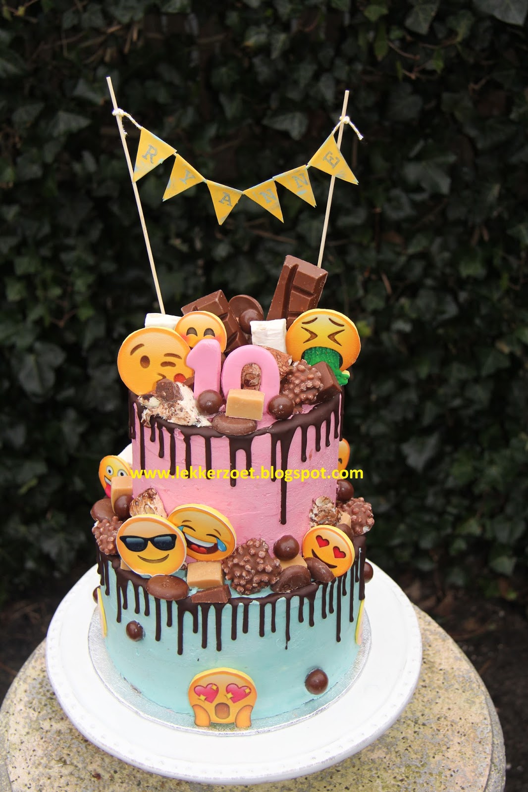 lekker zoet: emoji, zonder drolletje, fudge, nougat voor Ryanne 10 jaar