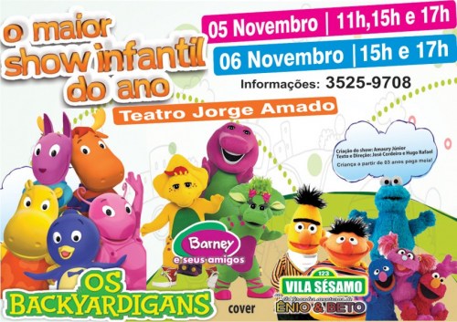 MUNDO INFANTIL: Backyardigans, Barney e seus Amigos e Vila Sésamo Cover ...