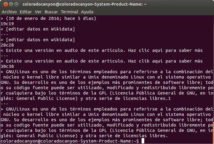Iniciación a Linux - Comando diff, buscando diferencias entre ficheros | Aplicaciones de Libre Uso
