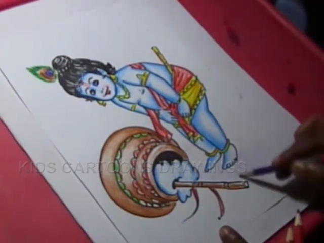 KIDS CARTOON DRAWINGS: How to Draw Little Krishna Drawing