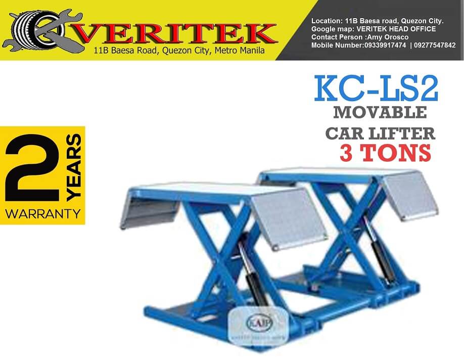 Veritek KC-LS2 Mid Rise Scissor Type car Lifter - Philippine Automotive