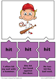 English for Kids Step by Step: Irregular Verbs Puzzle Flashcards (Part 3)