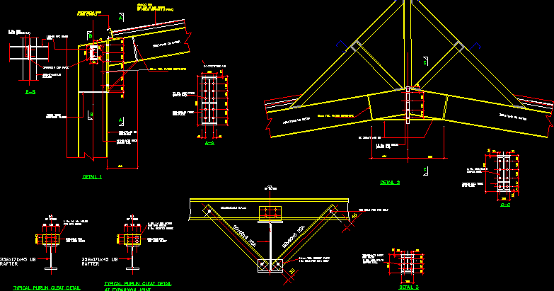 Détail d'assemblage d'une construction en charpente métallique | ArchiGuelma