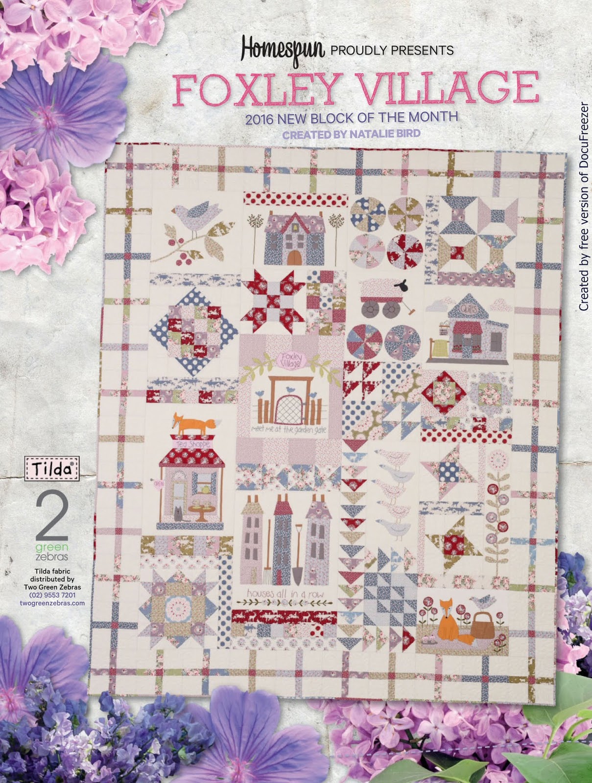 TUTORIAL : Foxley Village Quilt series part.o1