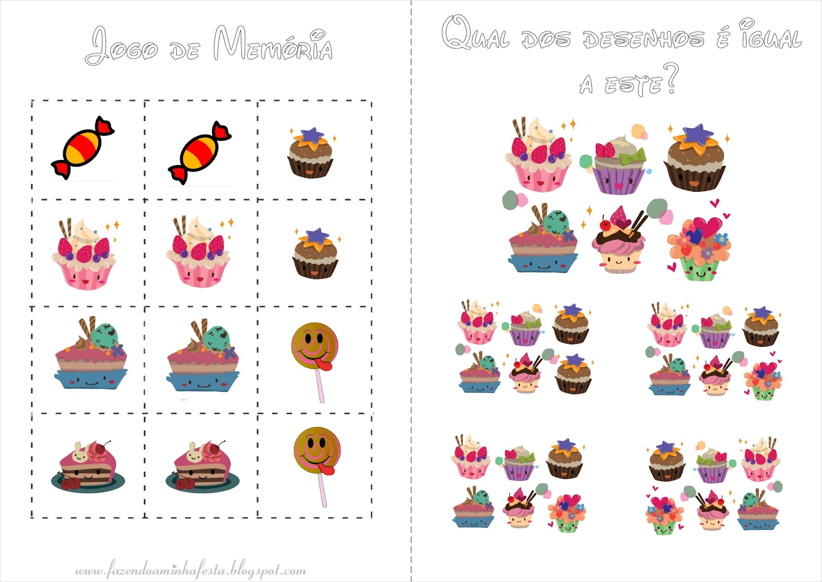 Fazendo a Minha Festa para Colorir: Mundo dos Doces - Livrinho de ...