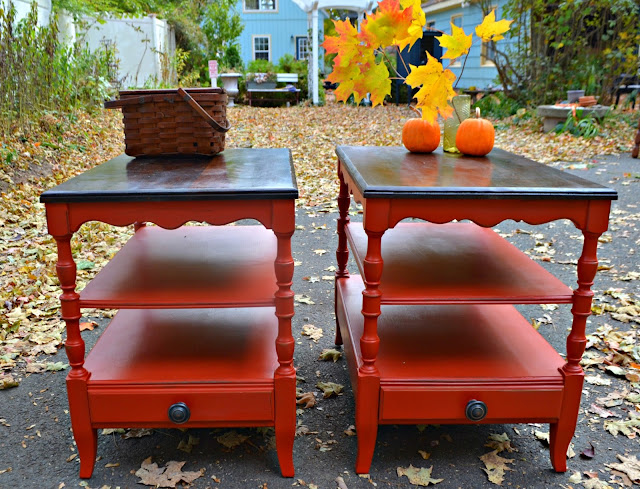 Heir and Space: Handsome Red Side Tables