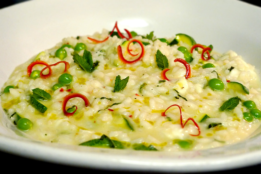 The Sauce Whisperer: Fresh Pea and Courgette Risotto with Mint, Chilli ...