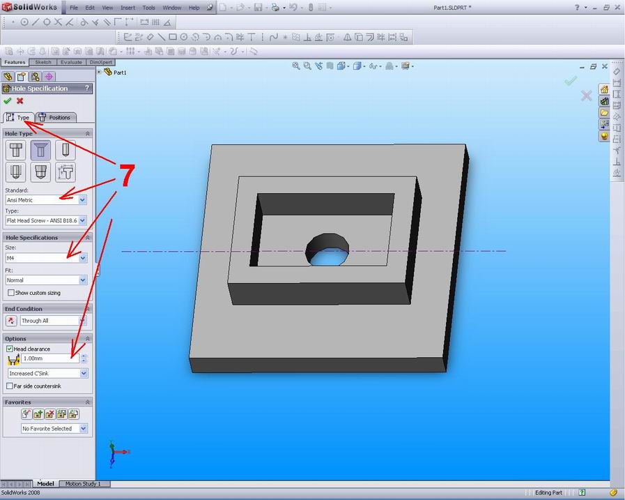 Membuat Lubang Menggunakan Hole Wizard - ARUSHA_WORKS