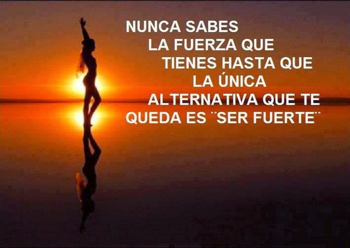 Frases-Pensamientos-Reflexión: Ser fuerte es sonreír cuando se desea ...