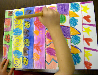 Zilker Elementary Art Class: Kinder Pattern Paintings