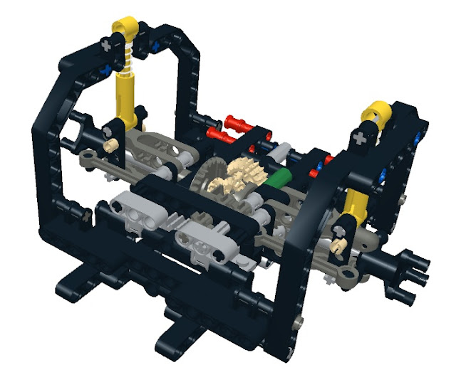 Sheepo's Garage: MPS. Front axles V: Double wishbone with Lego hub I