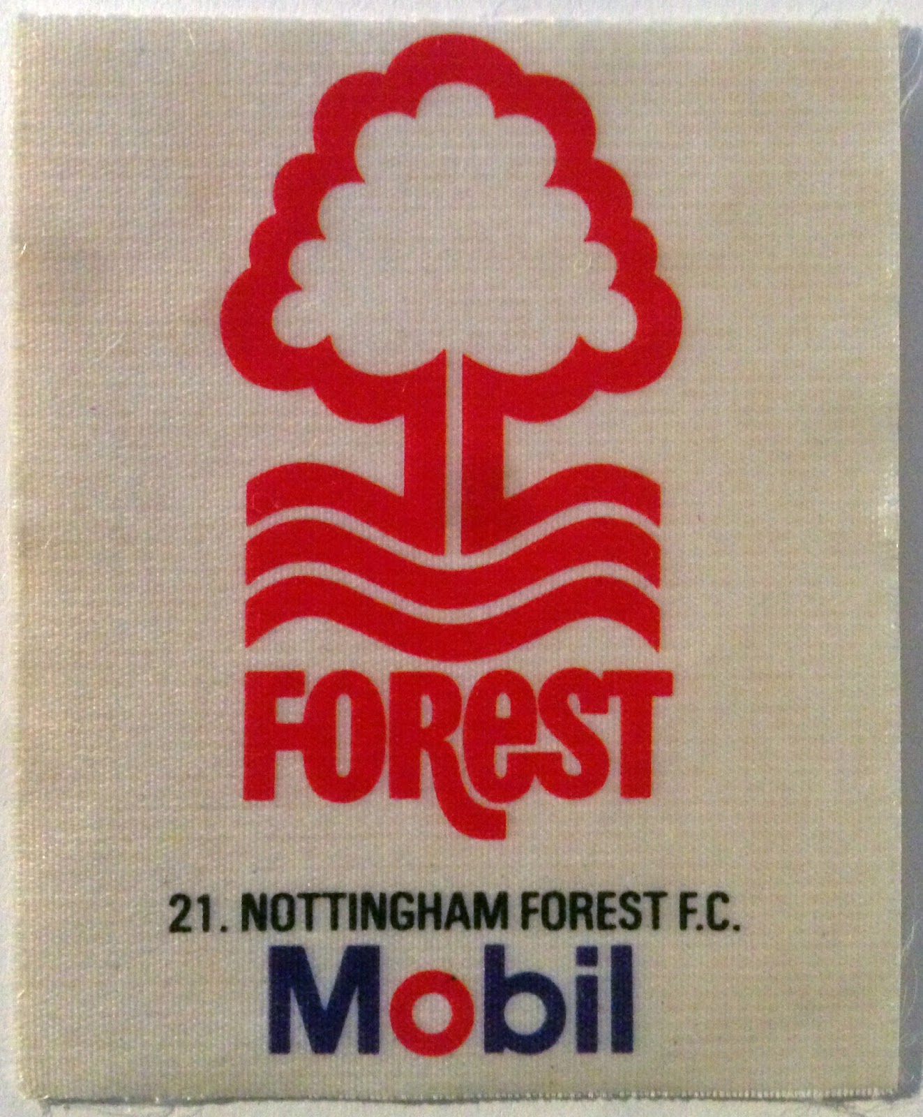 NFFC Cards & Stickers: Mobil Oil Football Club Badges Nottingham Forest