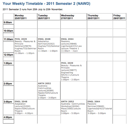 A Semester in Adelaide: First Day of School