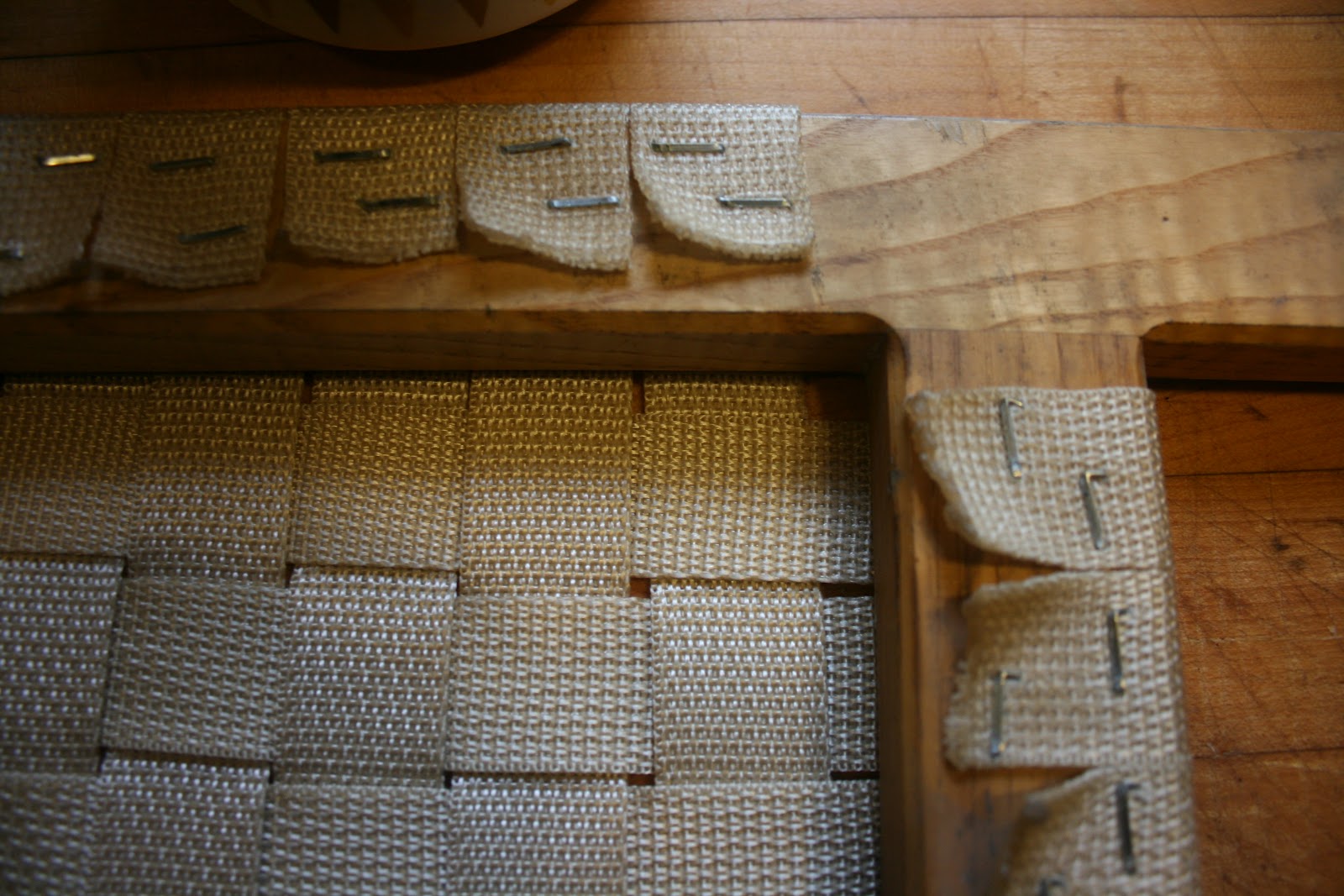 Renovating our house: (re-)Webbing Old Canoe Seats
