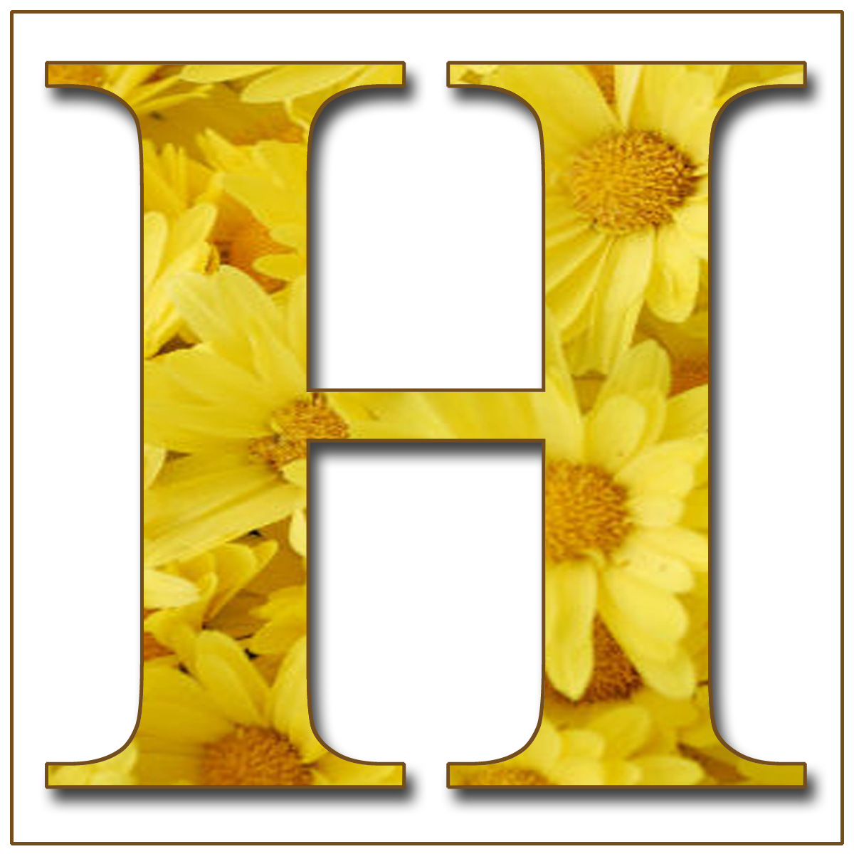 GRANNY ENCHANTED'S BLOG: "Yellow Flowers" Free Scrapbook Alphabet ...