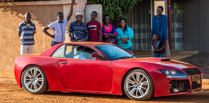 African cars.: (SOUTH AFRICA) The Red Sports Car