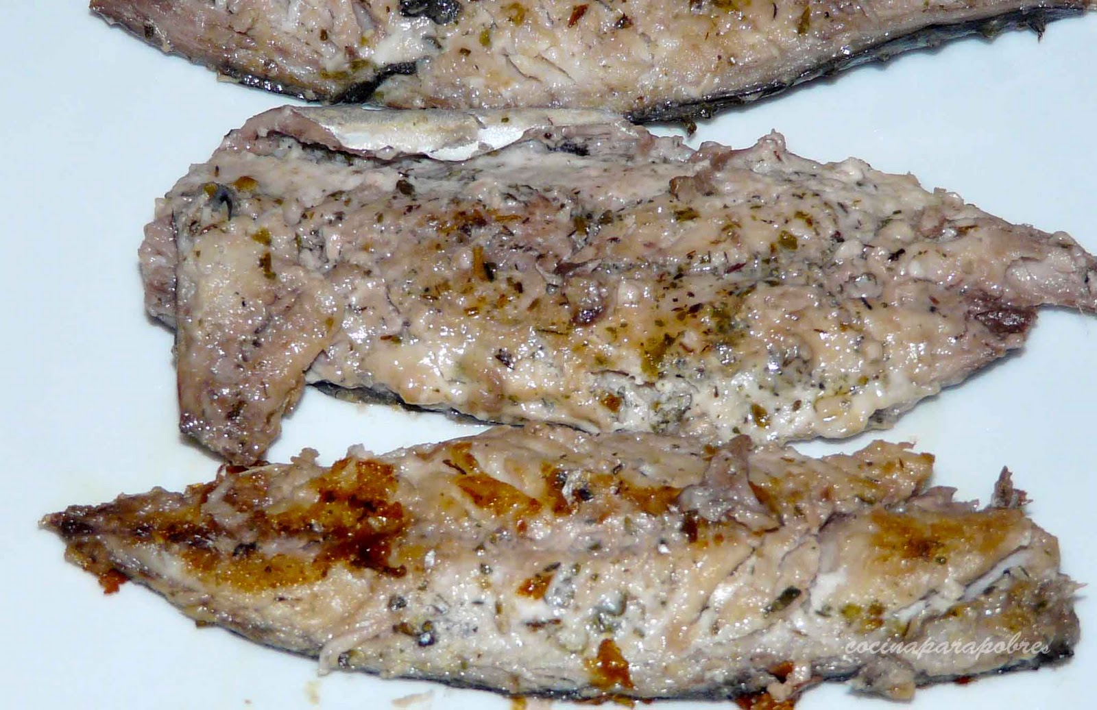 Caballa adobada a la plancha