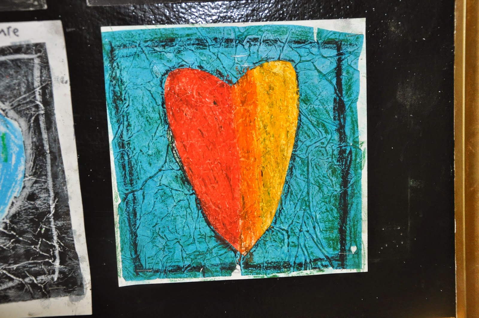 Creation Station: Jim Dine inspired Value Texture Hearts