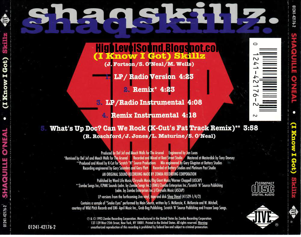 highest level of music: Shaquille O'neal -I Know I Got Skillz-(CDM ...