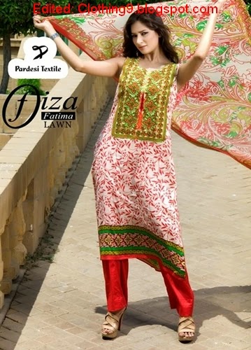 Fiza Fatima Lawn Collection 2015-2016 By Pardesi Textile - Pakistani ...