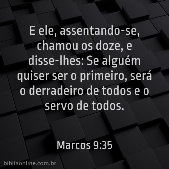 PALAVRA DE HOJE: Marcos 9:35