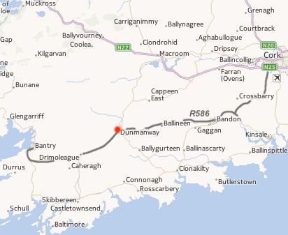 Once you enter Dunmanway itself, you should look for the relief road to ...