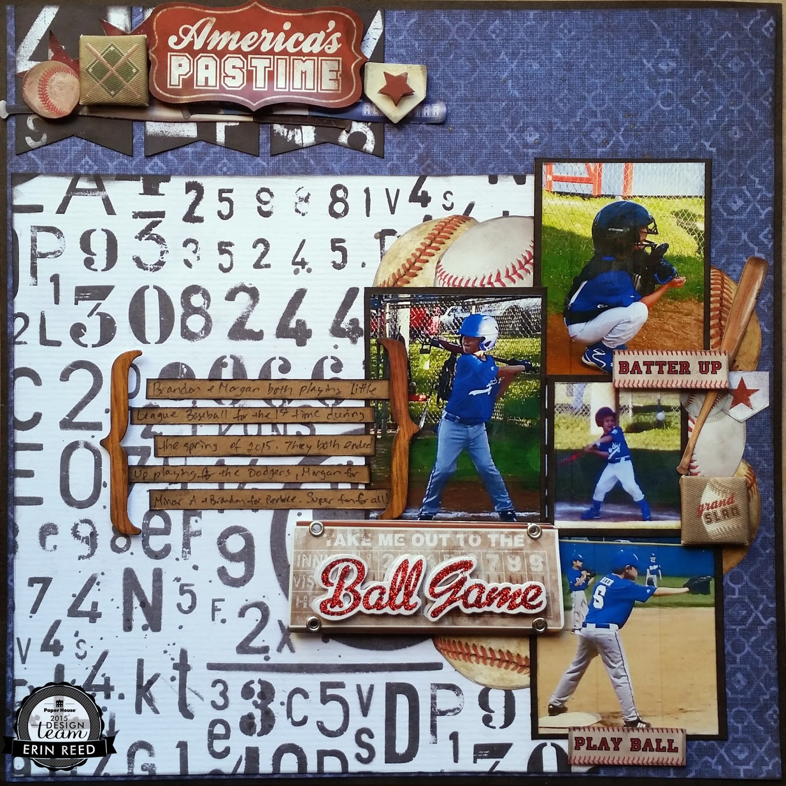 Erin Reed Makes: Ball Game **Paper House & Xyron**