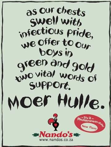 Nandos: Rugby World Cup 2011 Print Ad - AdsMitchell