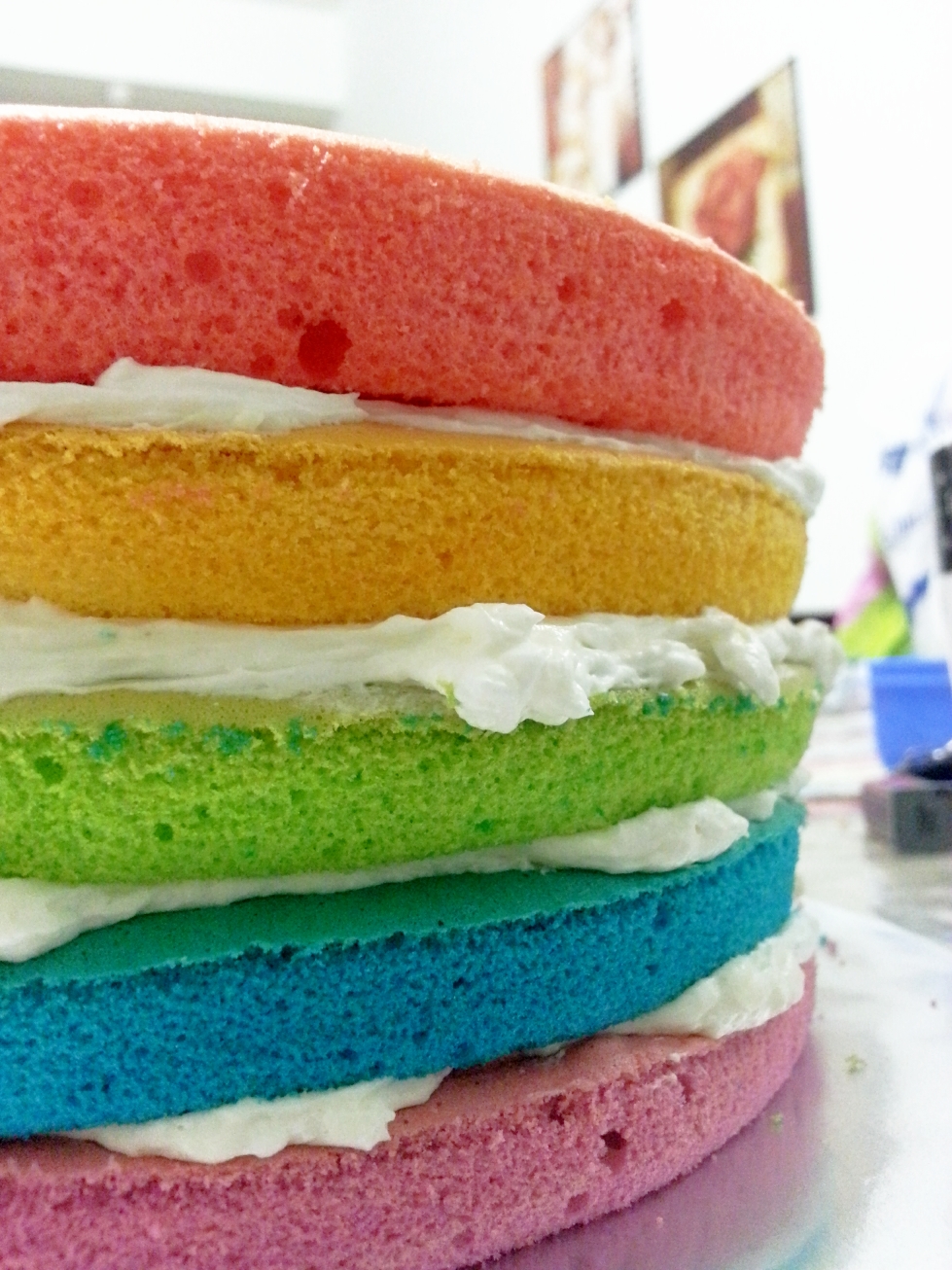 nyummcakes: Tempahan: Kek rainbow + edible image