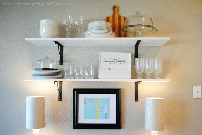 Simple Shelf Styling for the Kitchen | i should be mopping the floor