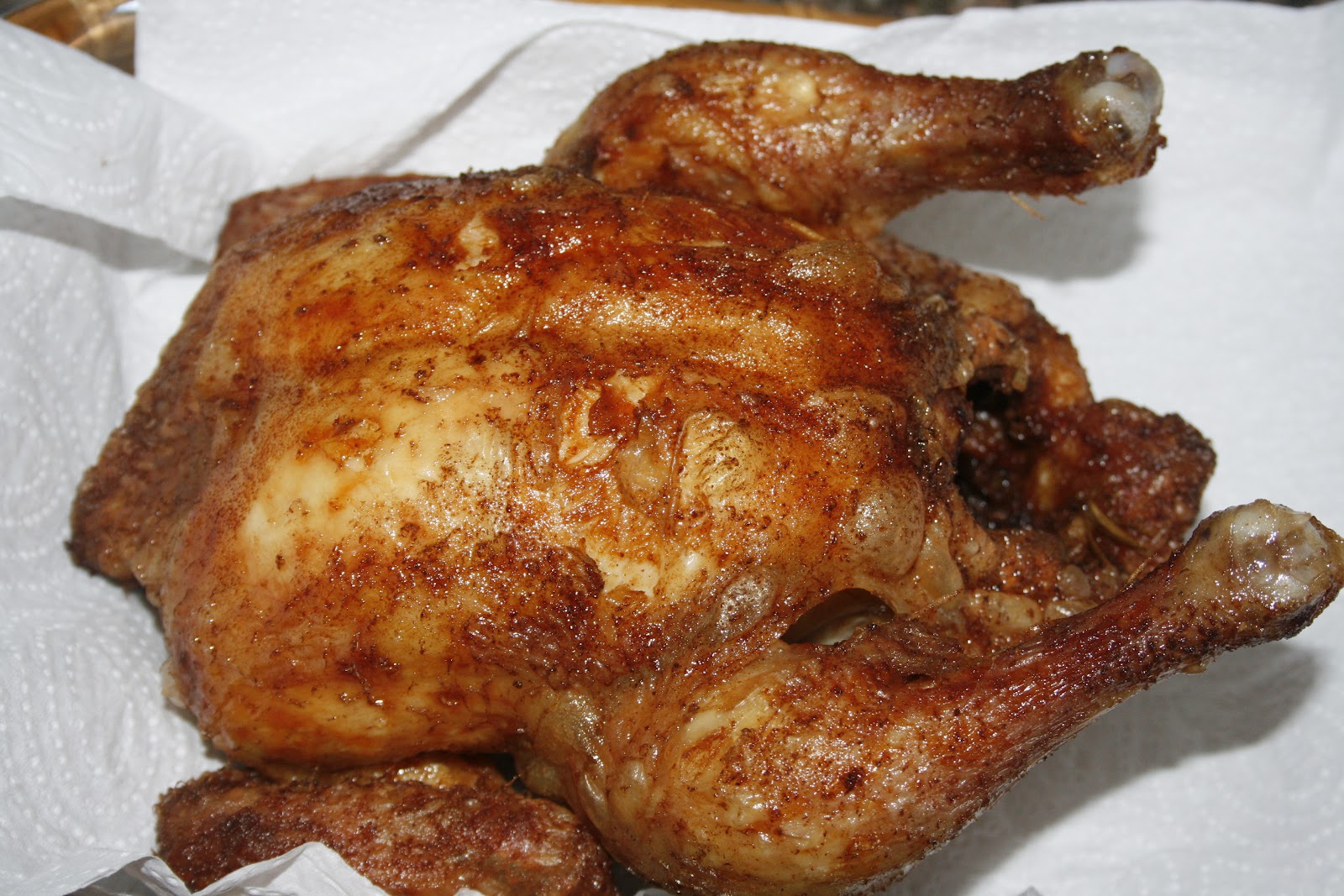 Casa da Ju: Frango frito inteiro