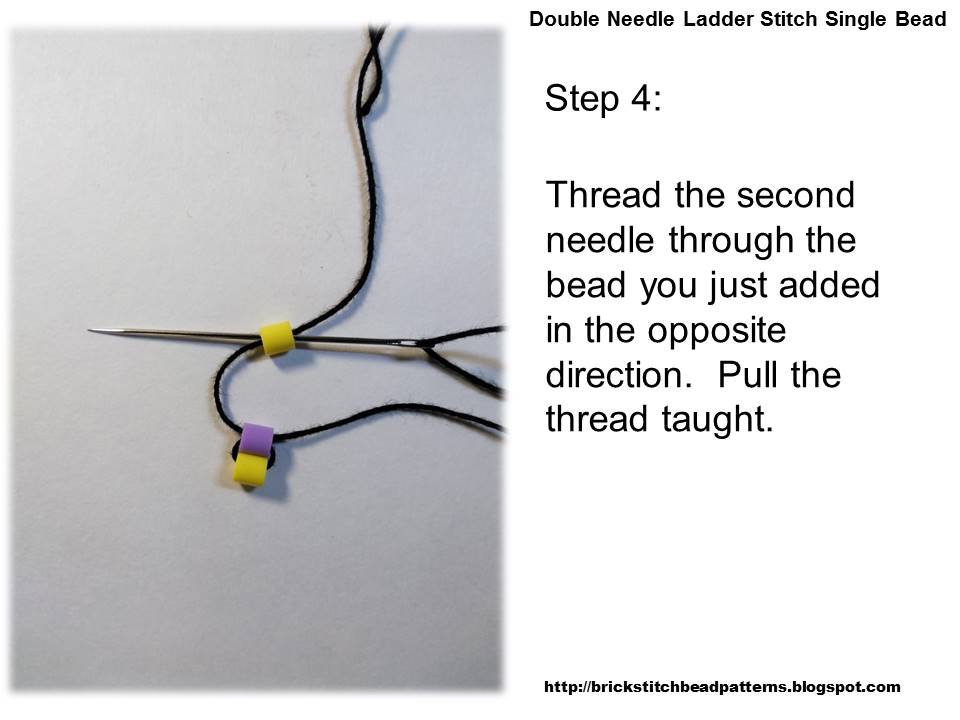 Brick Stitch Bead Patterns Journal: Double Needle Ladder Stitch Single ...