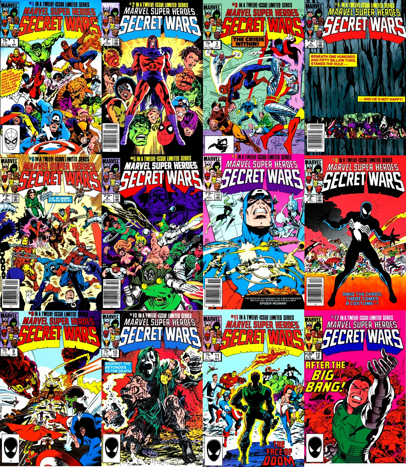 chezkevin: My Secret Wars, let me show you them (Secret Wars #'s 1-12)